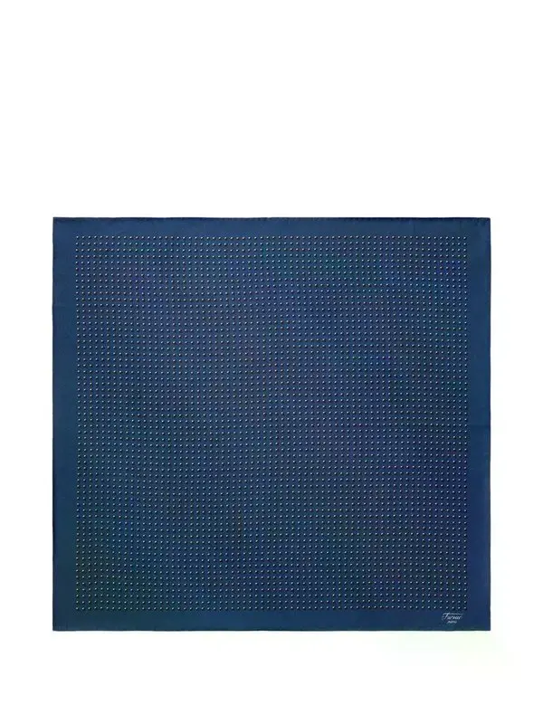 FURSAC Polka-dot Silk Pocket Square - Blue