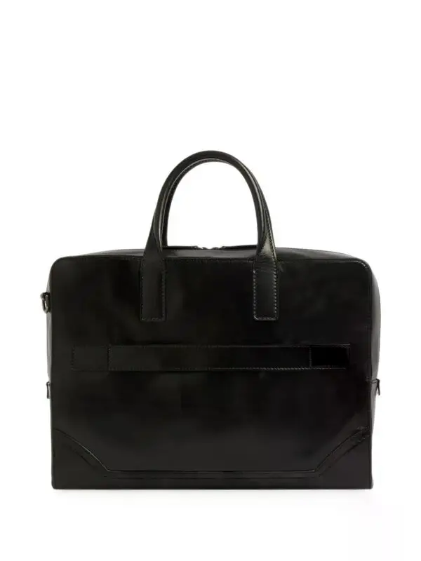 THE BRIDGE Logo-plaque Leather Briefcase
