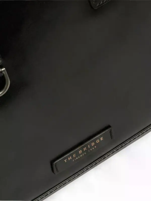 THE BRIDGE Logo-plaque Leather Briefcase