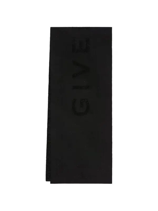 Givenchy 4g Double Sided Scarf In Wool Cashmere - Black