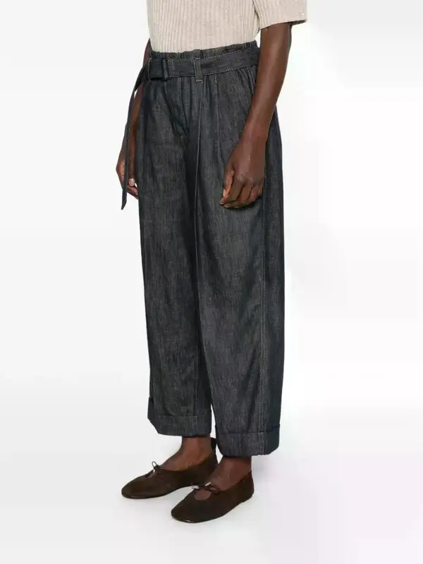 Brunello Cucinelli Belted Pleated Jeans