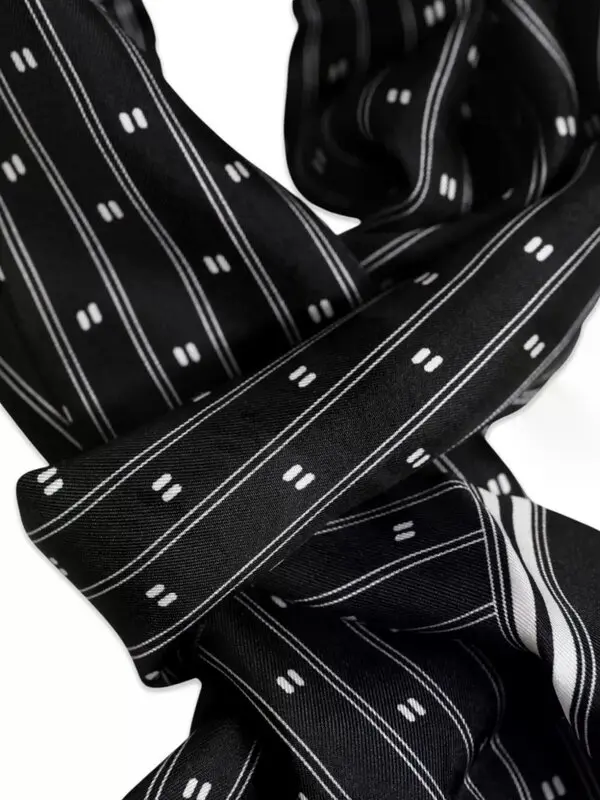 Dolce & Gabbana Striped Fringed Scarf