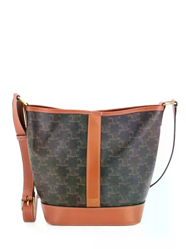 Celine Triomphe Coated Canvas Small Bucket Bag