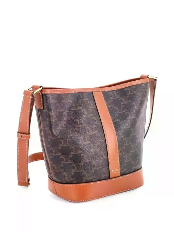 Celine Triomphe Coated Canvas Small Bucket Bag