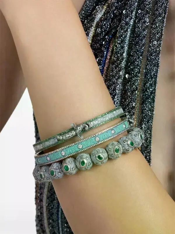 SEVAN BIÇAKÇI Emerald And Diamond Bangle