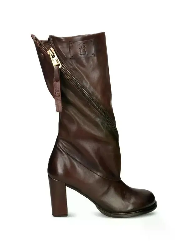 A.S.98 Larkin Zip-detail Heeled Boots