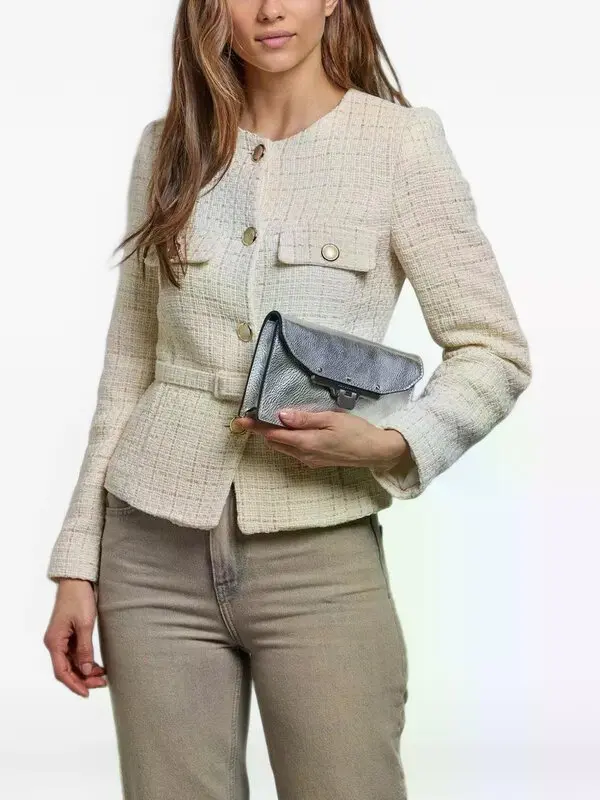 THE BRIDGE Laminated-leather Crossbody Bag