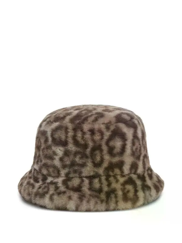 Apparis Amara Leopard-print Faux-fur Bucket Hat - Neutrals