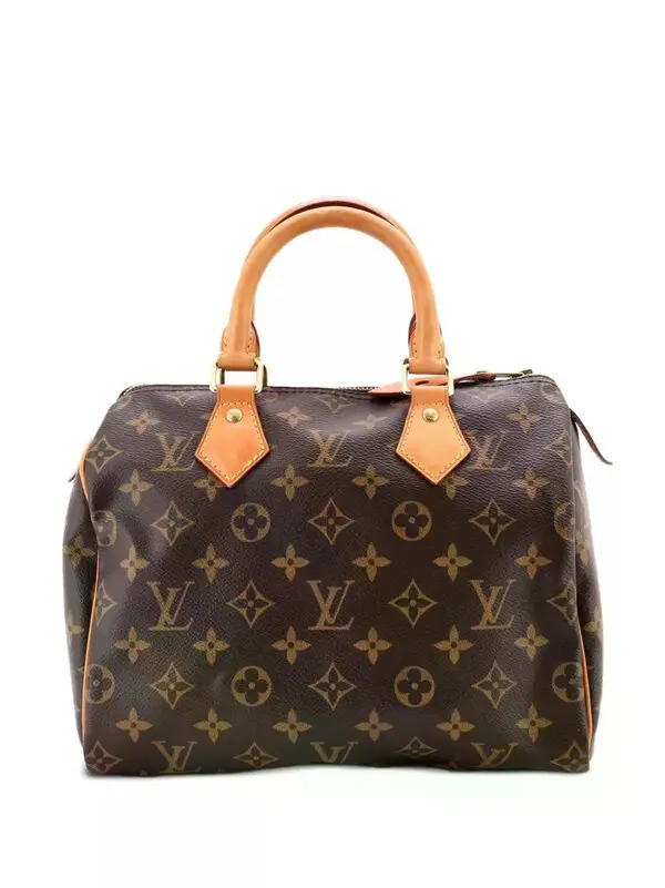 LOUIS VUITTON Speedy Handbag Monogram Canvas 25 Satchel - Brown