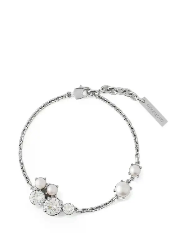 Givenchy Crystal Pearl Bracelet In Metal, Crystals And Pearls