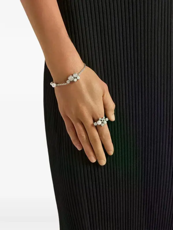 Givenchy Crystal Pearl Bracelet In Metal, Crystals And Pearls