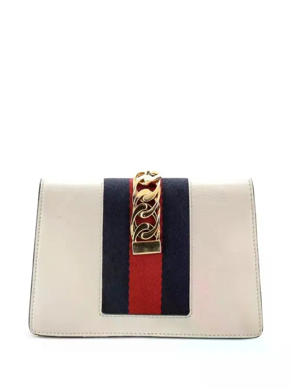 Gucci Sylvie Chain Shoulder Bag Leather Super Mini Crossbody Bag - Neutrals