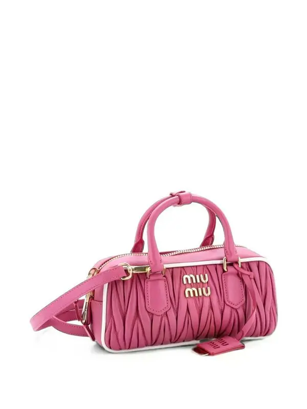 Miu Miu Arcadie Top Handle Bag Matelasse Leather Regular Satchel
