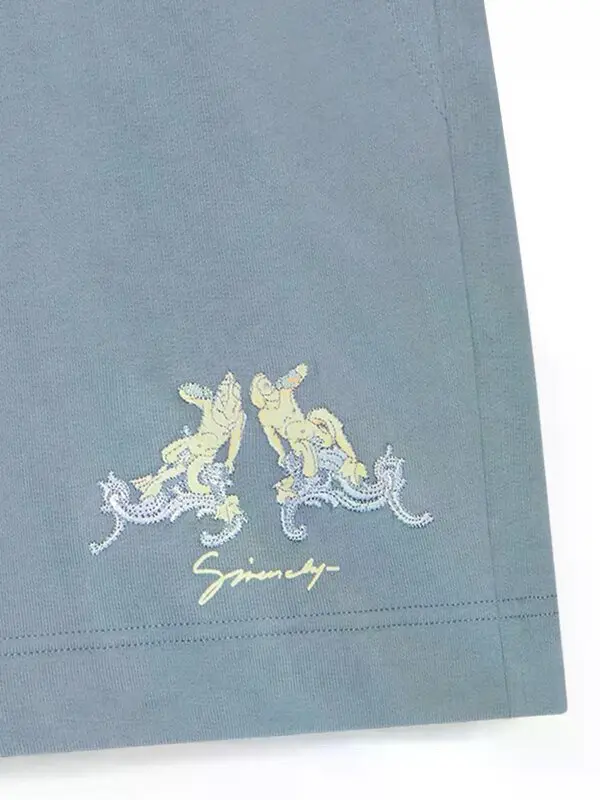 Givenchy Bermuda Shorts In Fleece With Hubert Objects Embroidery