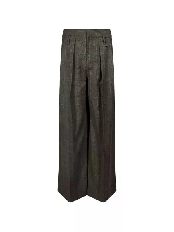 Simone Rocha Check-pattern Pleated Trousers