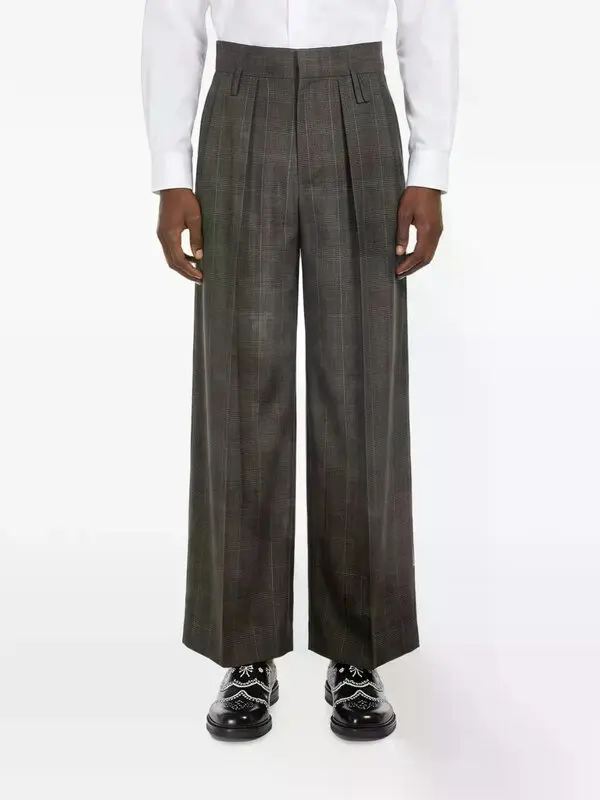Simone Rocha Check-pattern Pleated Trousers