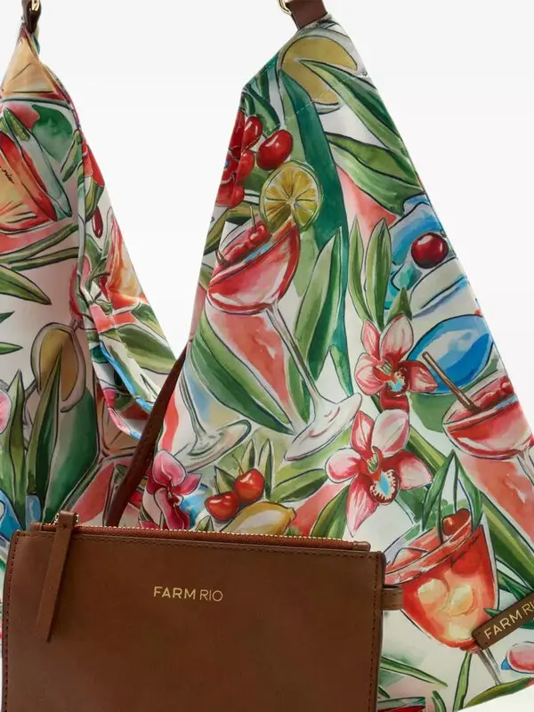 Farm Rio Cocktail-print Shoulder Bag