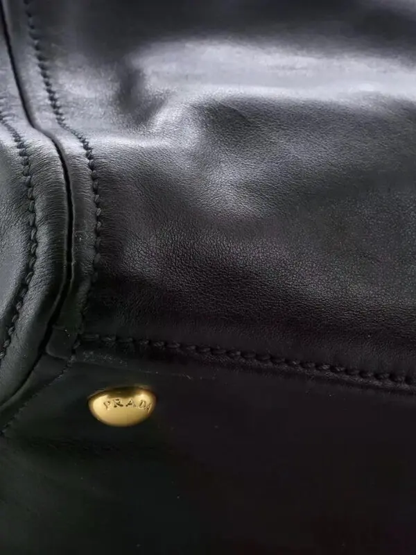 Prada Double Zip Convertible Soft Calf Large Tote Bag