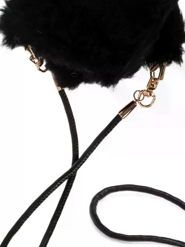 Max Mara Ombrato Mittens - Black