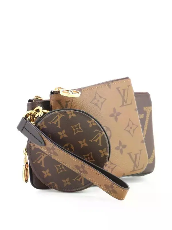 LOUIS VUITTON Trio Pouch Set Reverse Monogram Giant Clutch Bag