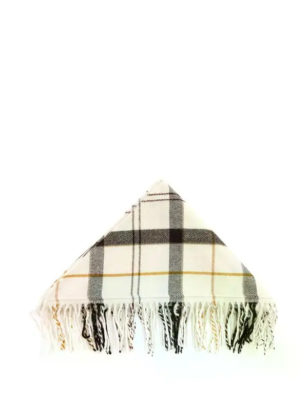 Barbour Check-pattern Fringed Scarf
