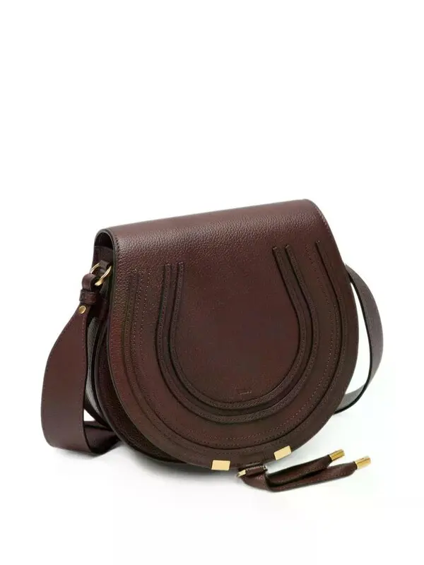 Chloé Maracie Grained Leather Shoulder Bag - Brown