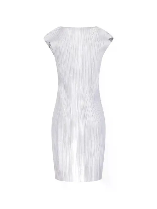 Issey Miyake Pleated Cap-sleeve Dress