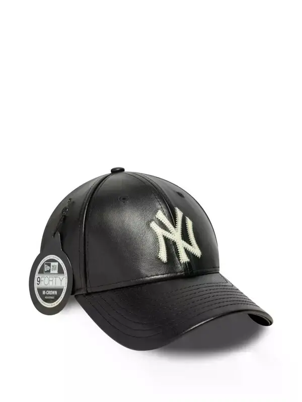 New Era 9forty Leather Baseball Cap - Black