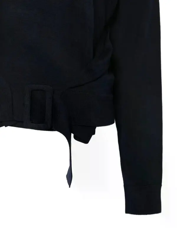 SEMICOUTURE Belted Crew-neck Sweater