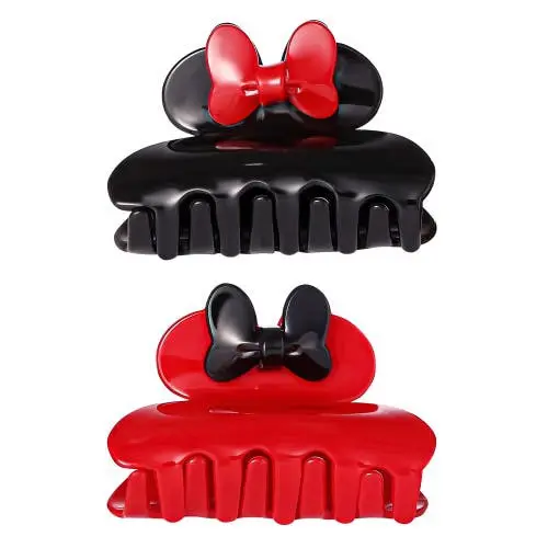 Disney Minnie Mouse Claw Clip Medium 2-piece Set Official License - Red