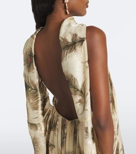Zimmermann Printed Silk Halterneck Gown