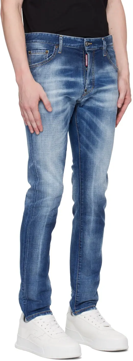 Dsquared2 Logo Patch Distressed Slim-fit Jeans