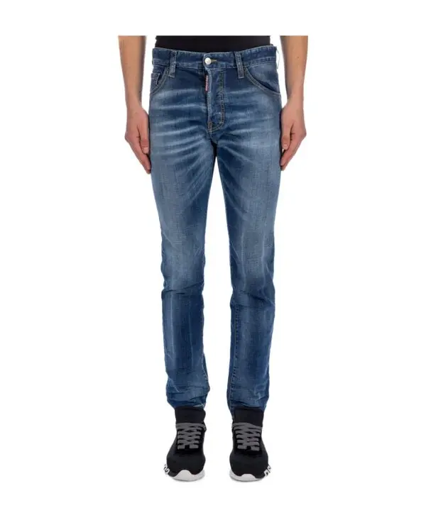 Dsquared2 Logo Patch Distressed Slim-fit Jeans