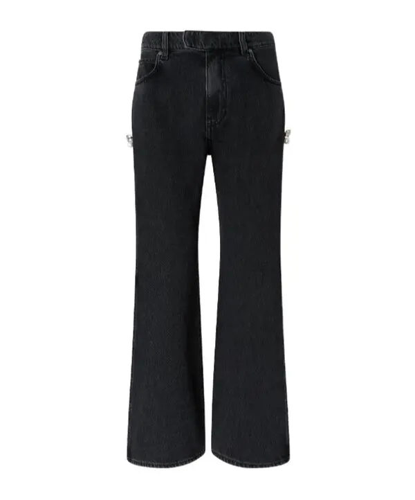 Pinko Slit-detailed Wide-leg Jeans