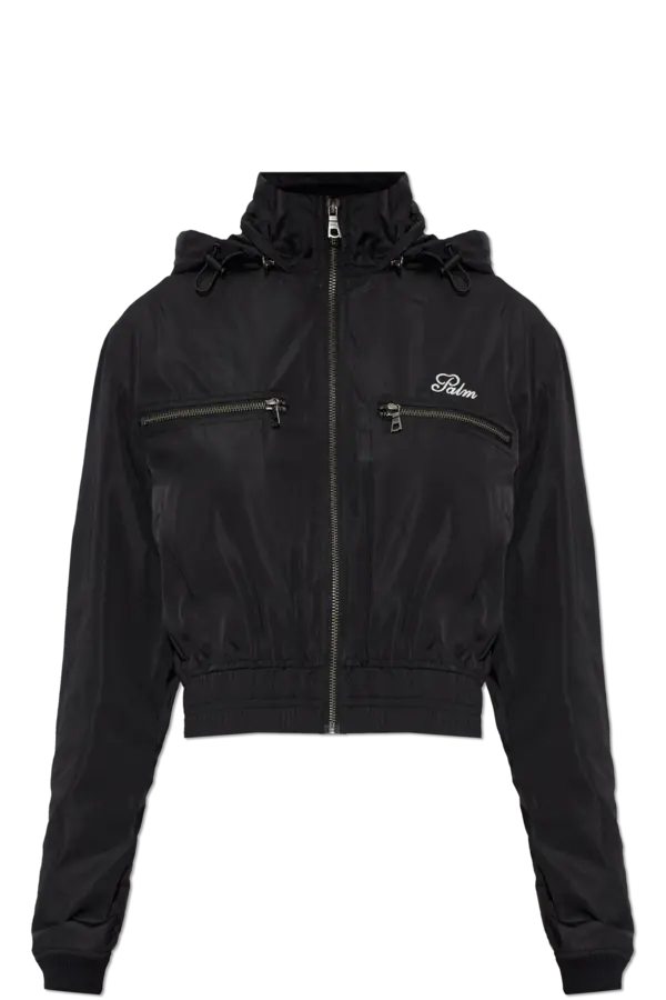 Palm Angels Hooded Jacket - Black