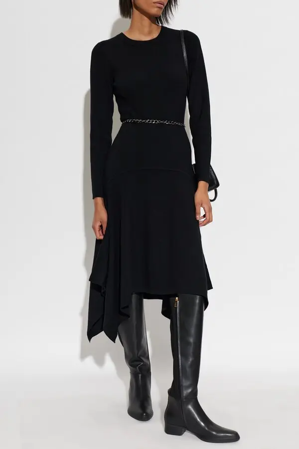 Michael Kors Wool Dress With An Asymmetrical Cut