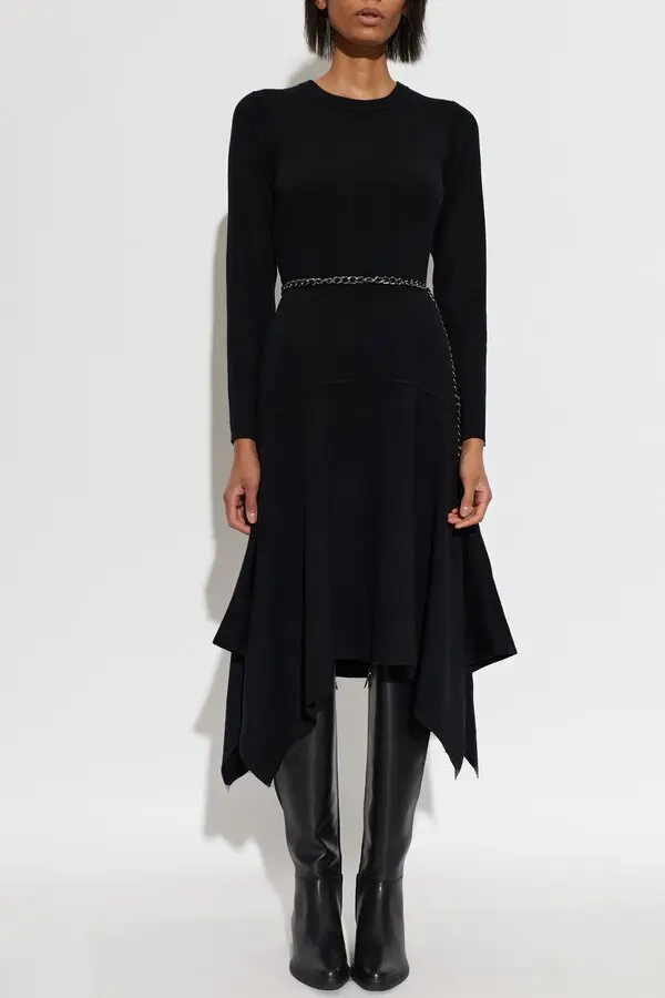 Michael Kors Wool Dress With An Asymmetrical Cut