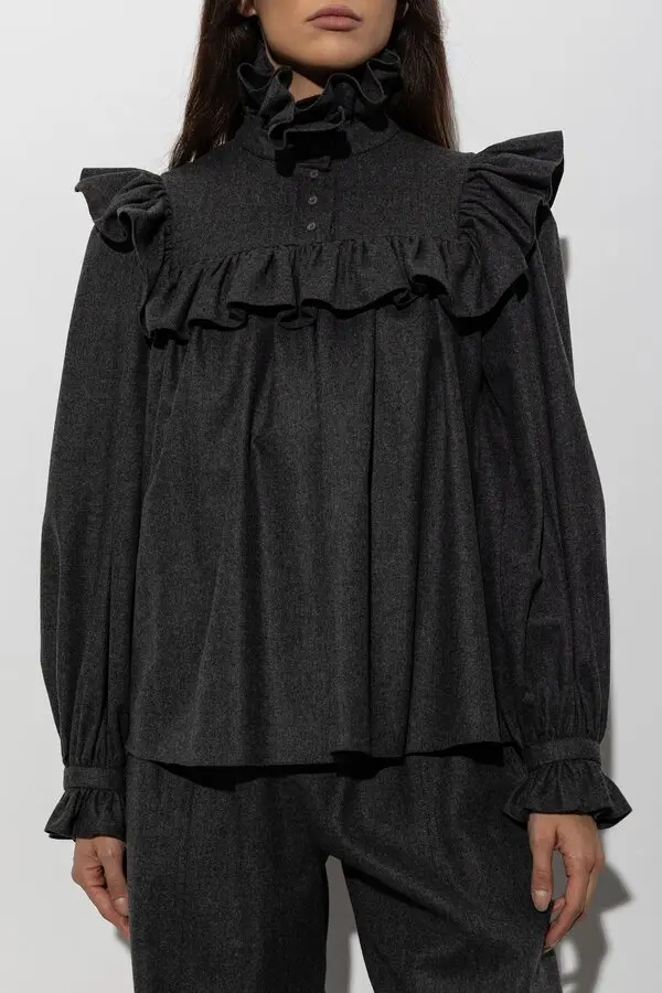 Chloé Wool Ruffled Top