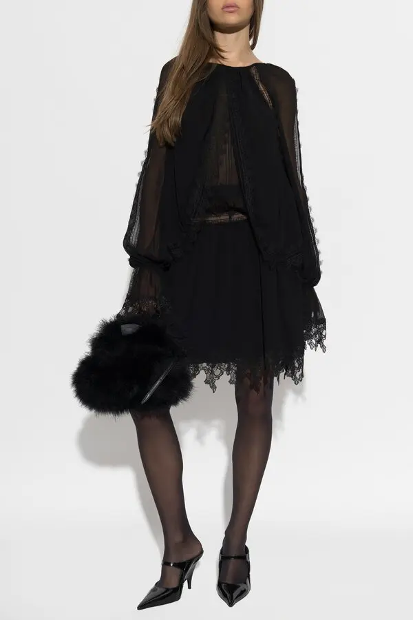 Blumarine Dress With Lace Trim