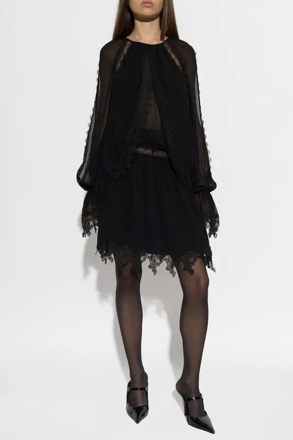 Blumarine Dress With Lace Trim