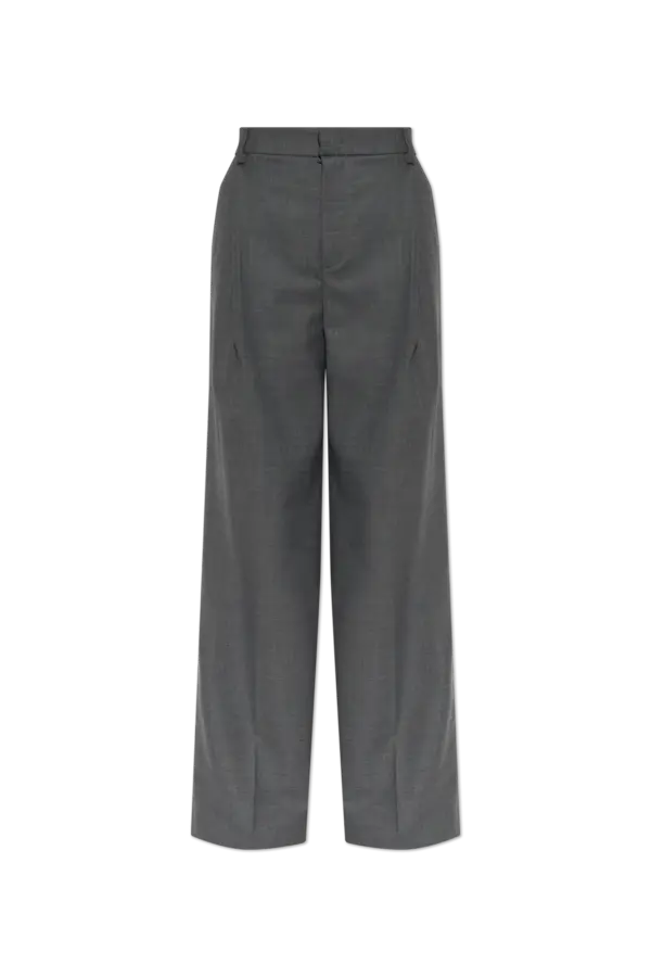 Blumarine Tailored Trousers With Pressed Creases - Grey