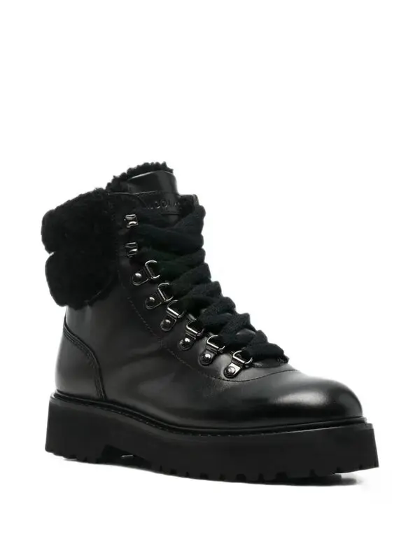 Woolrich Shearling-trim Lace-up Boots