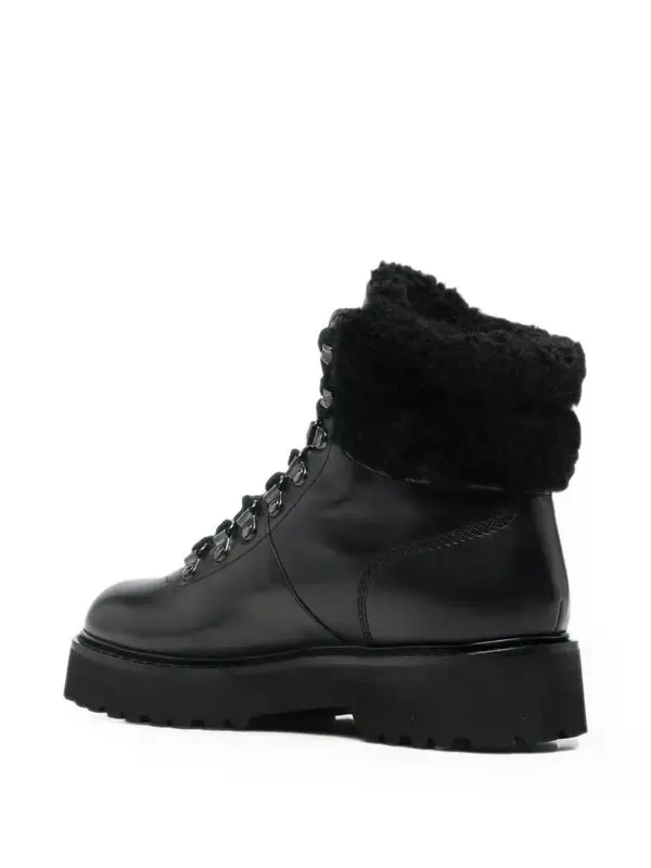 Woolrich Shearling-trim Lace-up Boots