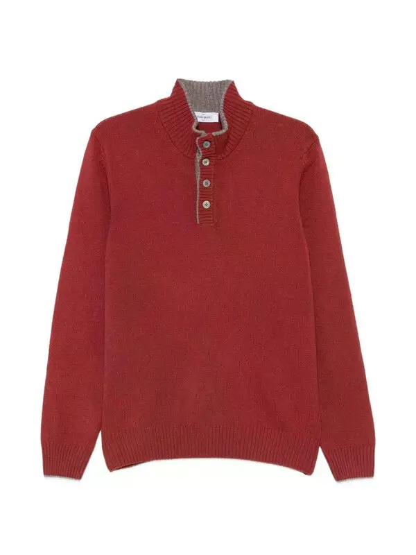 GRAN SASSO Button-placket Ribbed-trim Polo Shirt