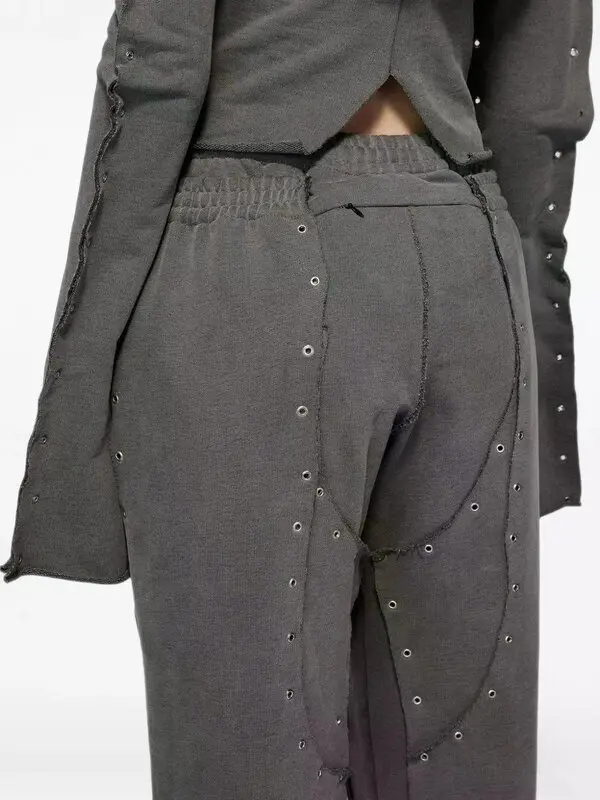 SRVC STUDIO Eyelet-embellished Raw-edge Cardigan