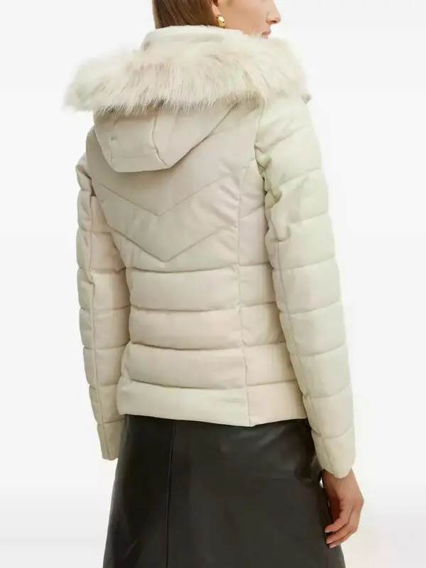 MORGAN Faux-fur Trim Quilted Jacket