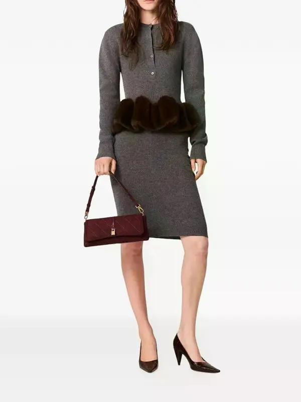 Stella McCartney Mink-trim Crewneck Sweater