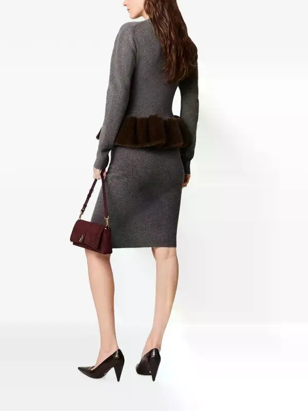 Stella McCartney Mink-trim Crewneck Sweater