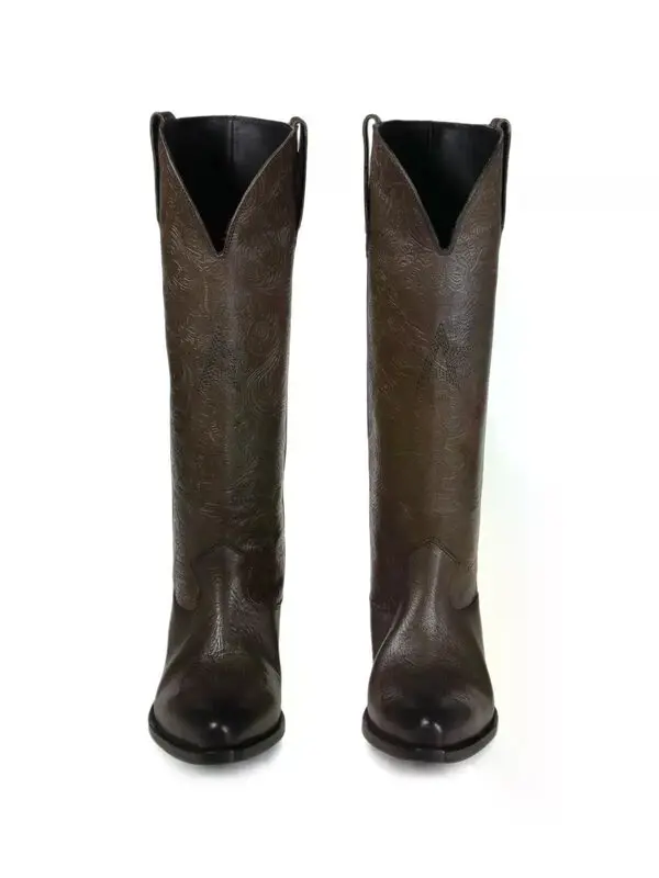 GOLDEN GOOSE Star-embroidery Leather Boots