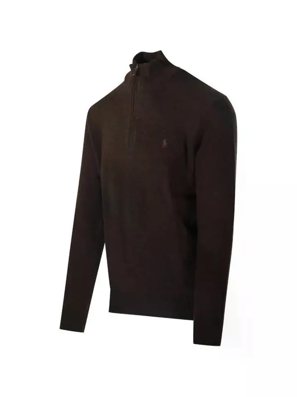 Ralph Lauren Quarter-zip Logo-embroidered Sweater